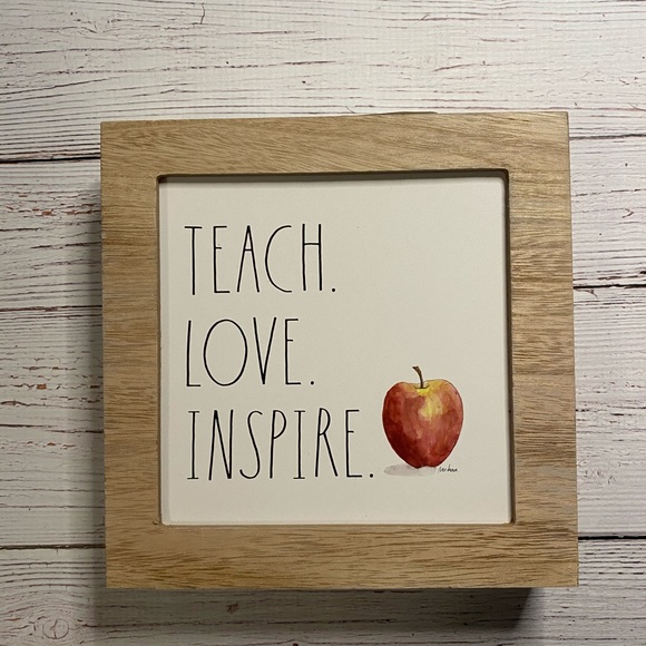 Rae Dunn | Other | Rae Dunn Teach Love Inspire Sign Teacher Gift | Poshmark